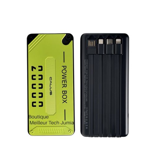 CALUS Power Bank 20000mAh P-225 Résistant - 4 Câbles Intégrés - Ma Boutique